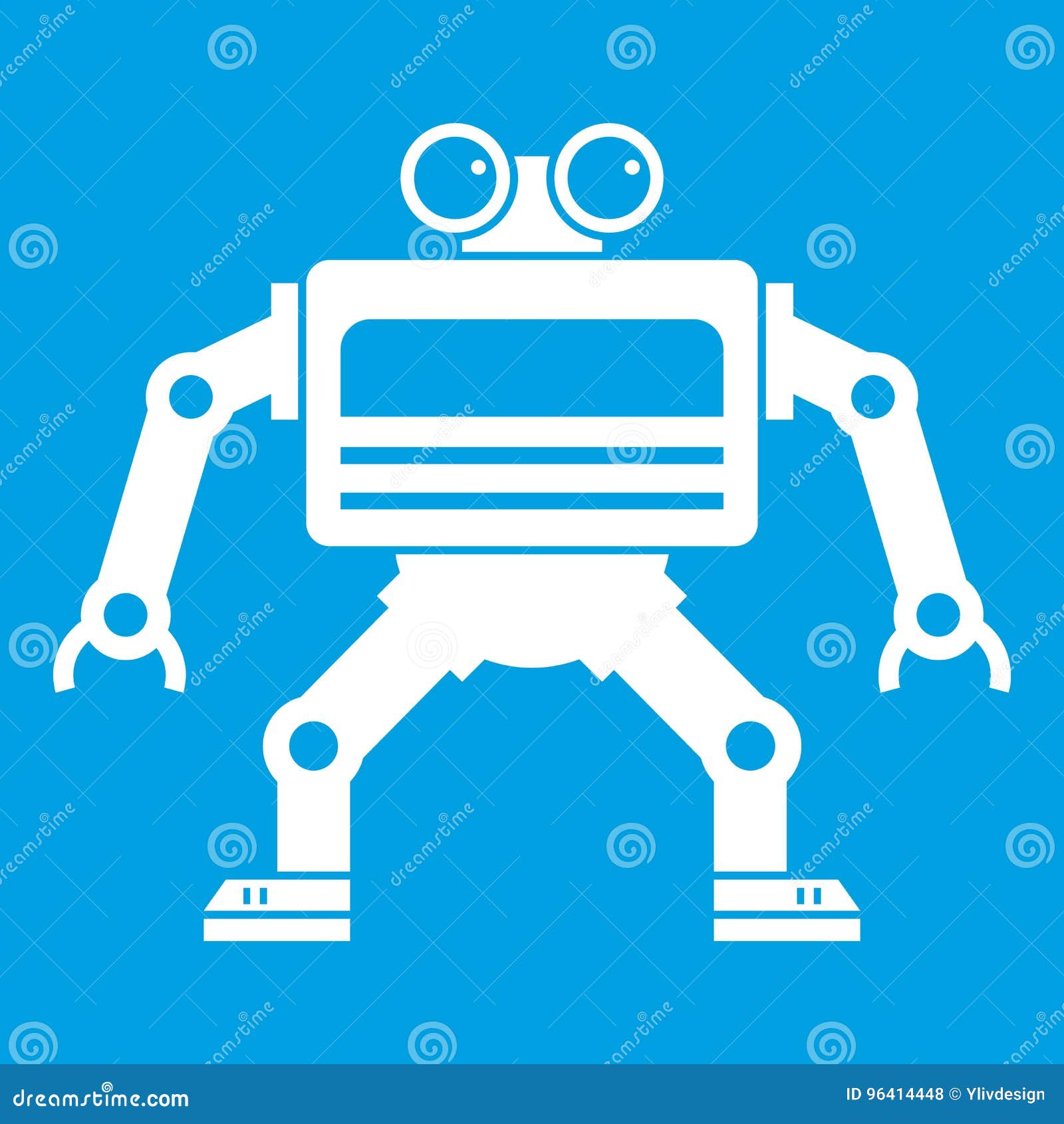 Machine icon white stock vector. Illustration of intelligent - 96414448