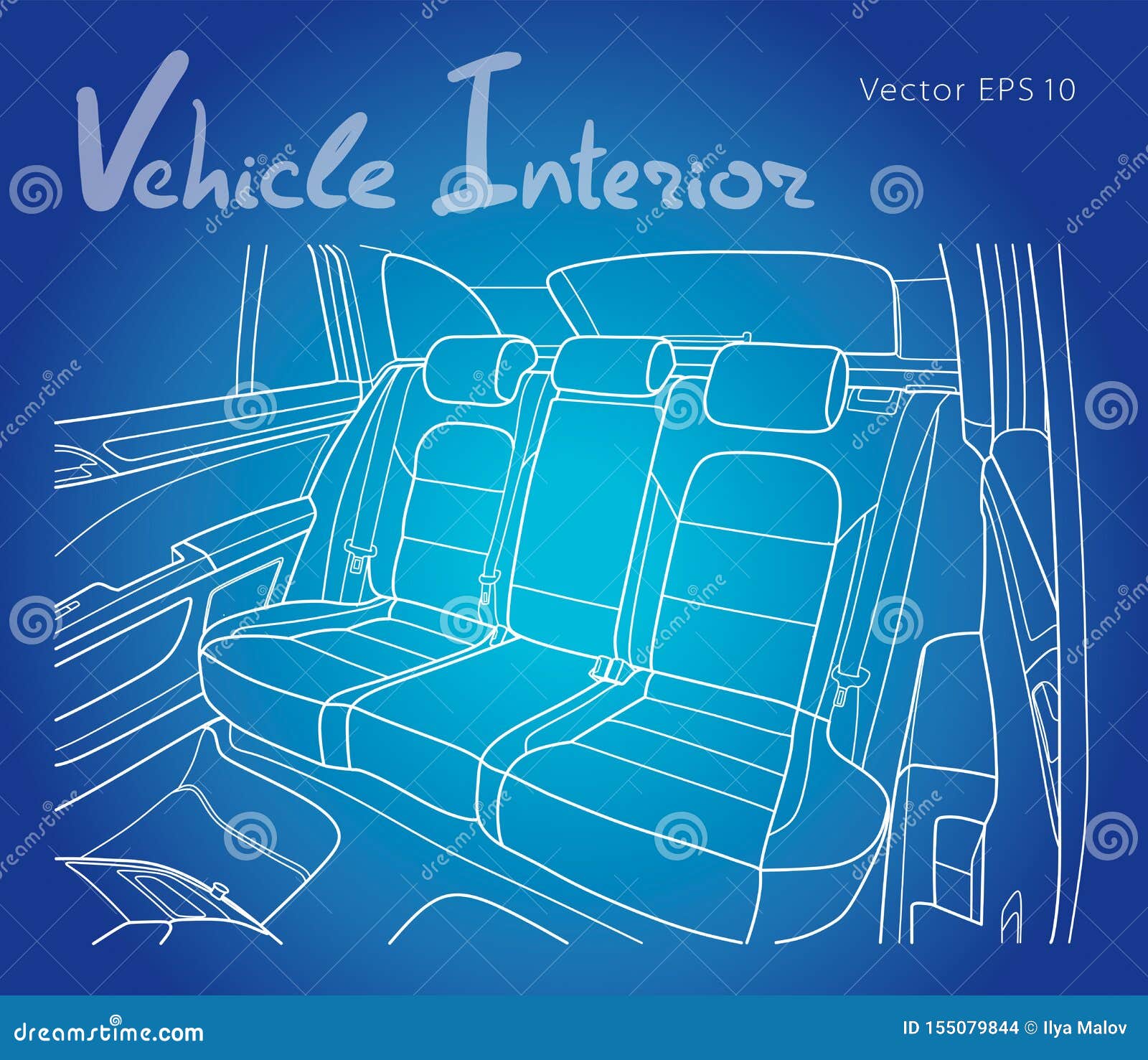 Machine Inside. Interior of the Vehicle. Vector Stock Vector ...