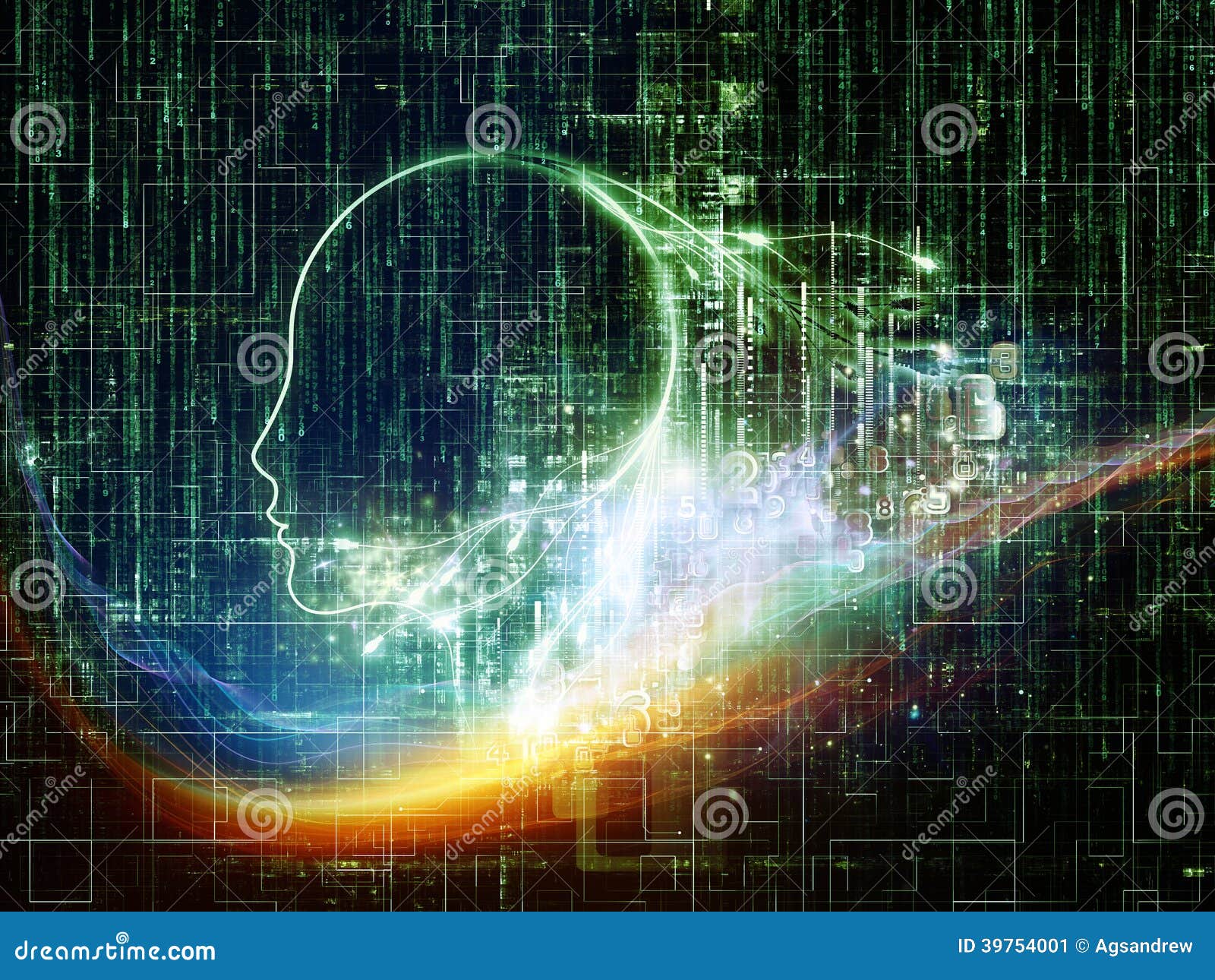Machine Intelligence stock illustration. Illustration of knowledge ...