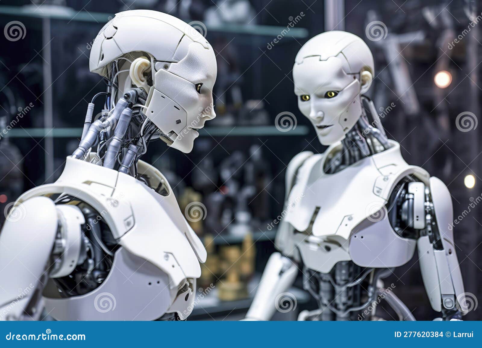 Machine Intelligence: Futuristic White Robots Engage in Conversational ...