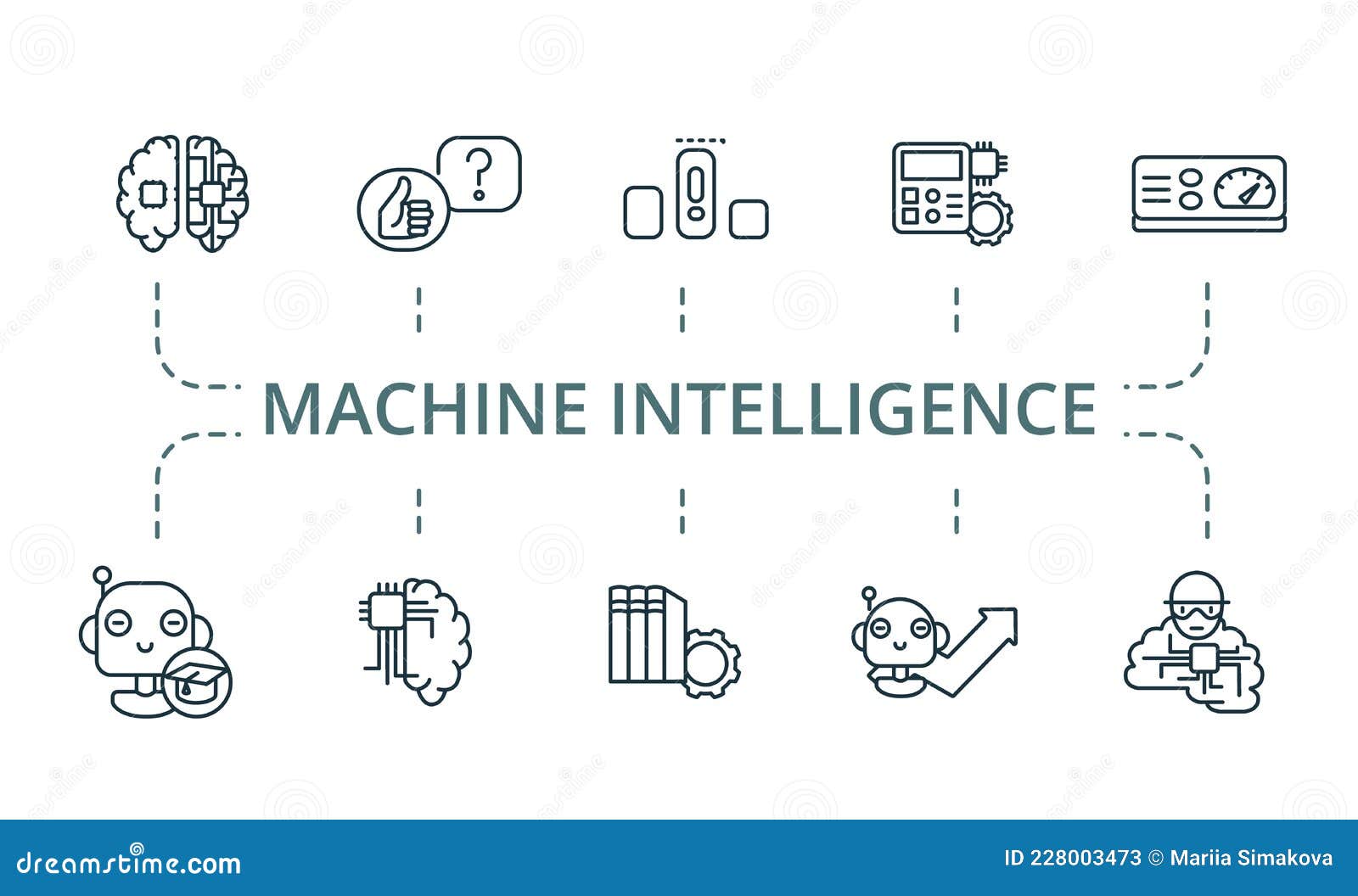 Machine Intelligence Icon Set. Contains Editable Icons Theme Such As ...