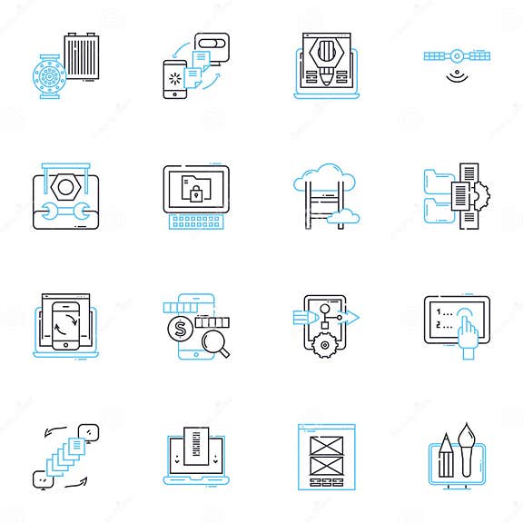 Machine Intelligence Linear Icons Set. Robotics, Automation, Artificial Intelligence, Machine ...