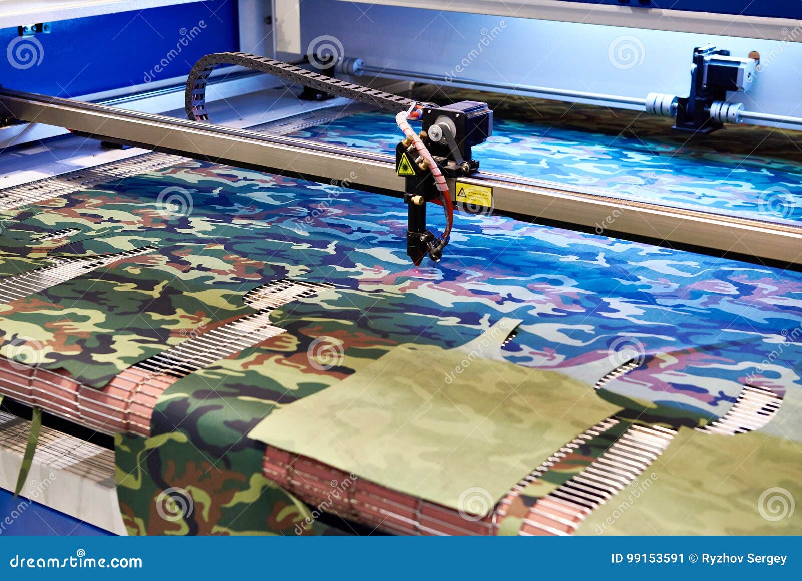Laser cutting fabrics stock image. Image of factory, background - 99153591