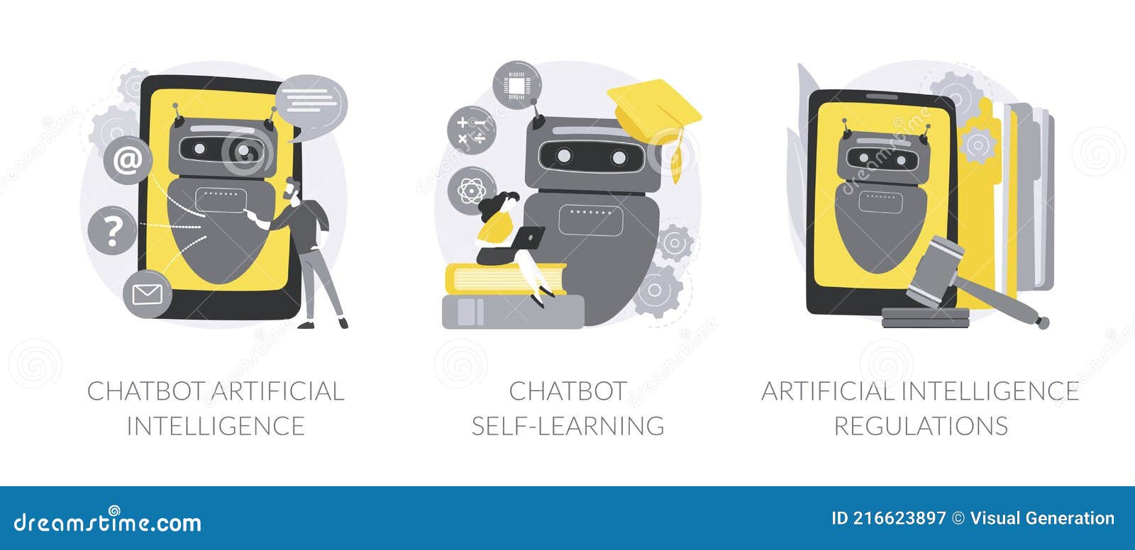 Machine Learning Abstract Concept Vector Illustrations. Stock Vector ...