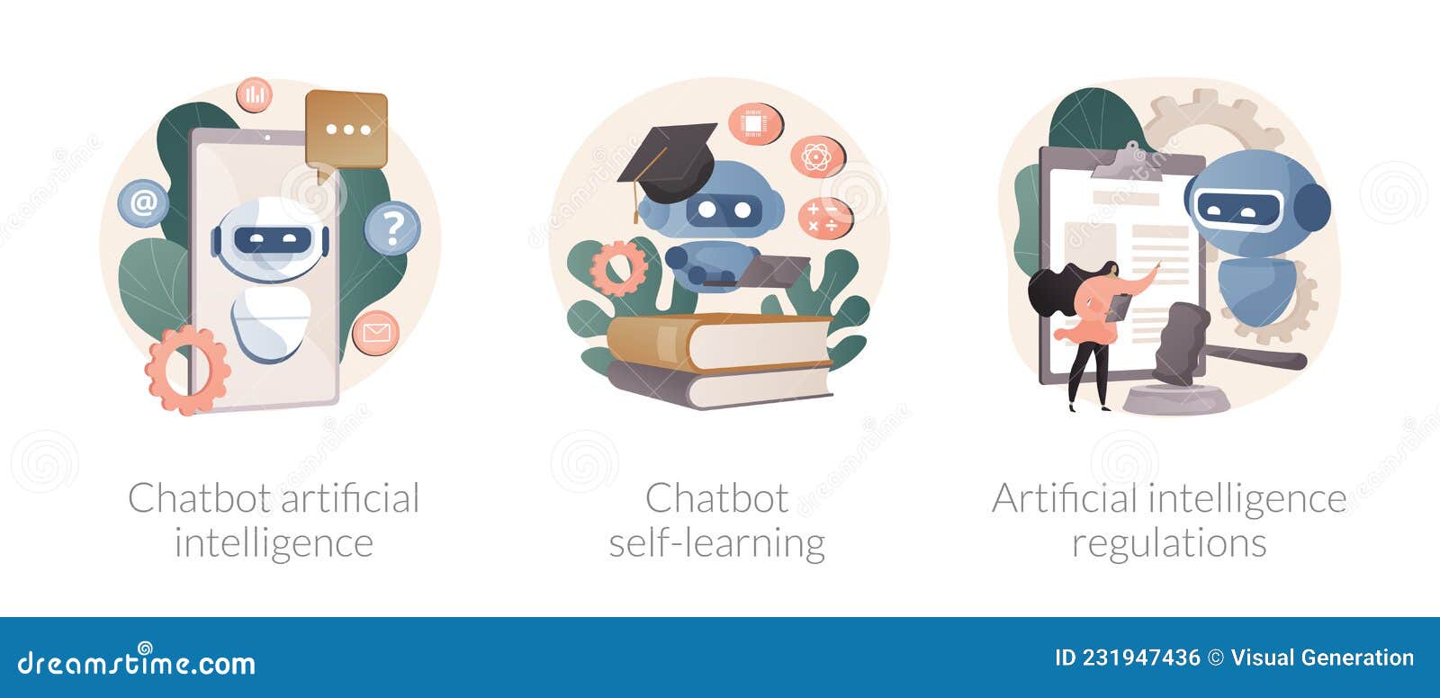 Machine Learning Abstract Concept Vector Illustrations. Stock Vector ...