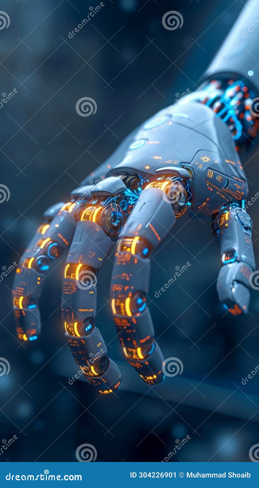 Machine Learning Aesthetics AI Robot Hand on a Graphic Design Stock ...