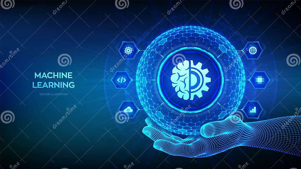 Machine Learning. AI Artificial Intelligence. Data Mining, Big Data, Algorithm, Neural Network ...