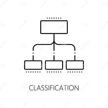Machine Learning, AI Classification Algorithm Icon Stock Vector ...