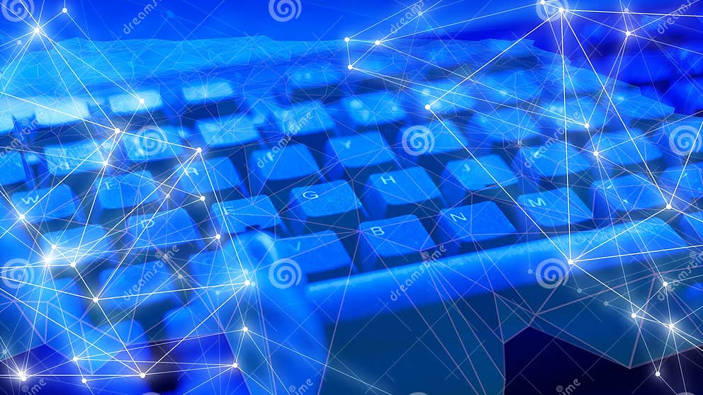 Machine Learning Algorithm Idea, Transparent Triangle Shapes Lines and Dots Chaos Stock Image ...