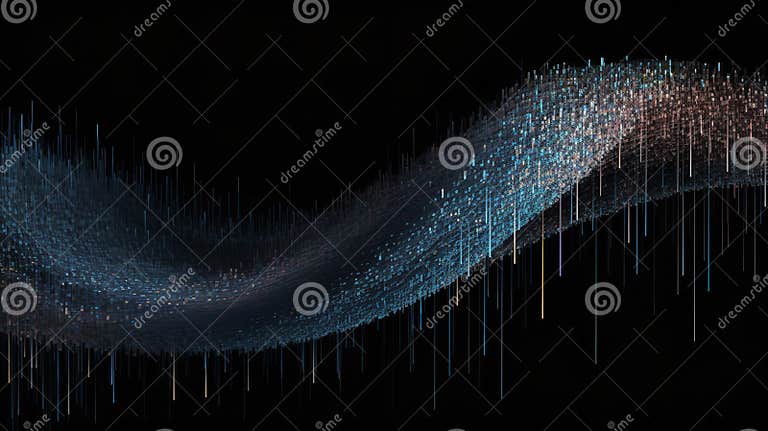 Machine Learning Algorithm Processing Data Stock Illustration - Illustration of analysis ...