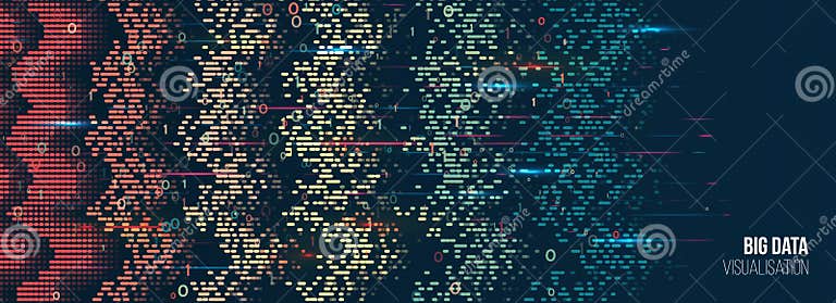Machine Learning Algorithm. Waves Array Visual Concept. Big Data ...