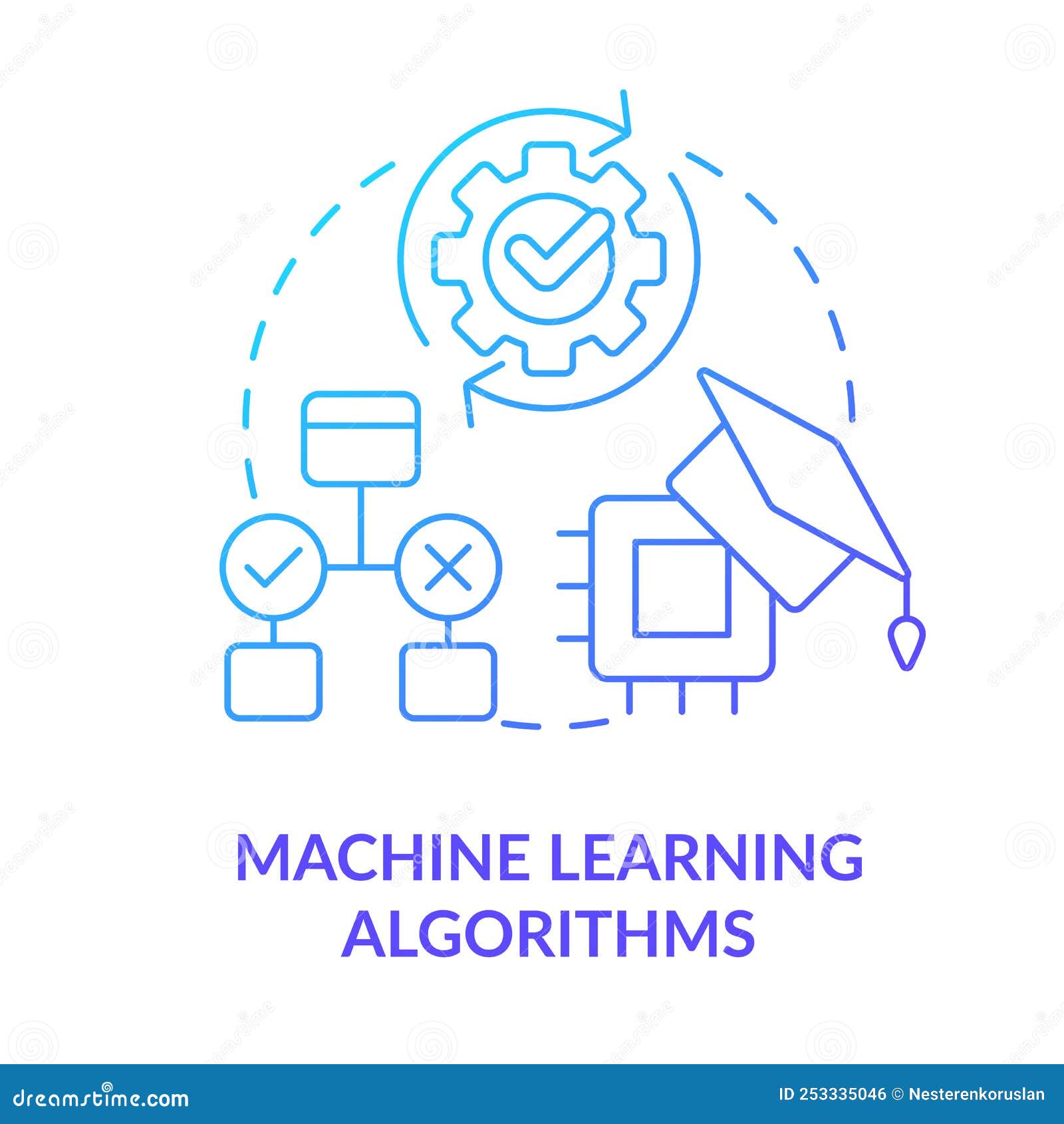 Machine Learning Algorithms Blue Gradient Concept Icon Stock Vector ... Machine Learning Algorithms Blue Gradient Concept Icon Stock Vector ...