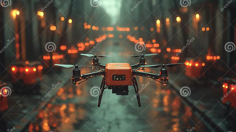 Machine Learning Algorithms Powering Drones in a Dimly Lit Street at ...
