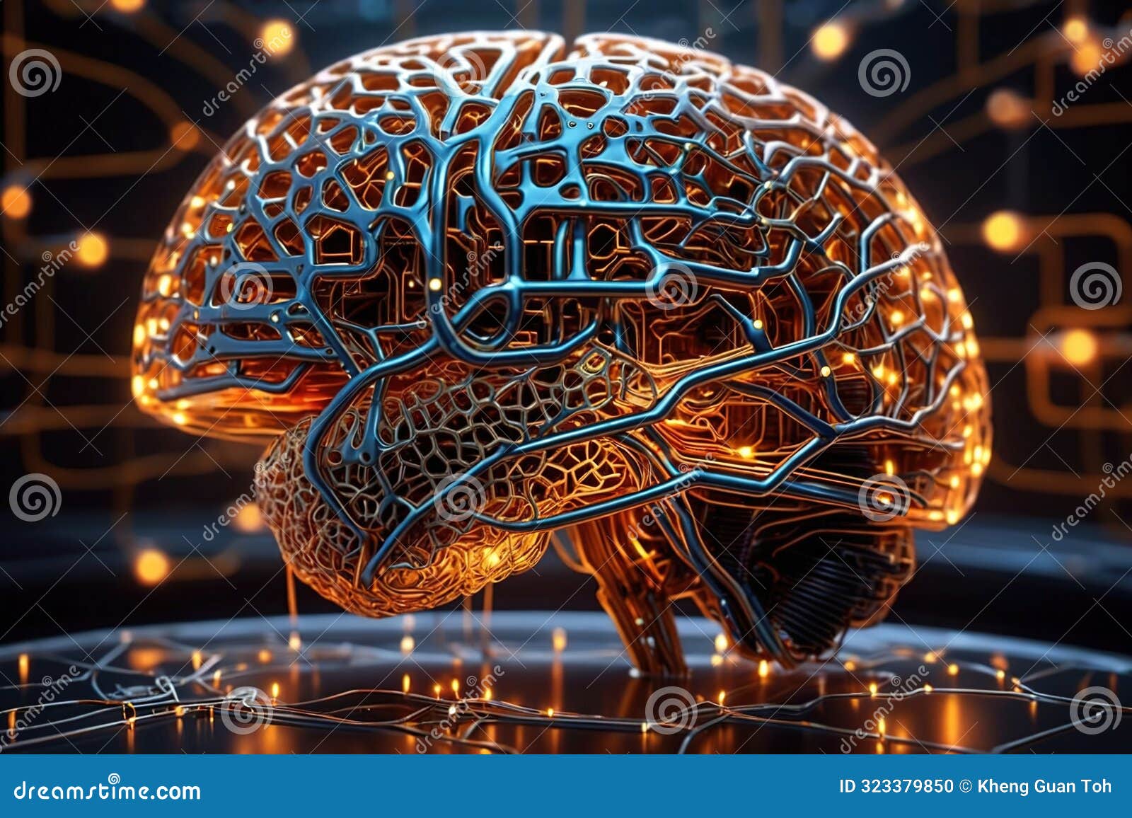 Machine Learning, Artificial Intelligence, AI, Deep Learning Blockchain Neural Network Concept ...