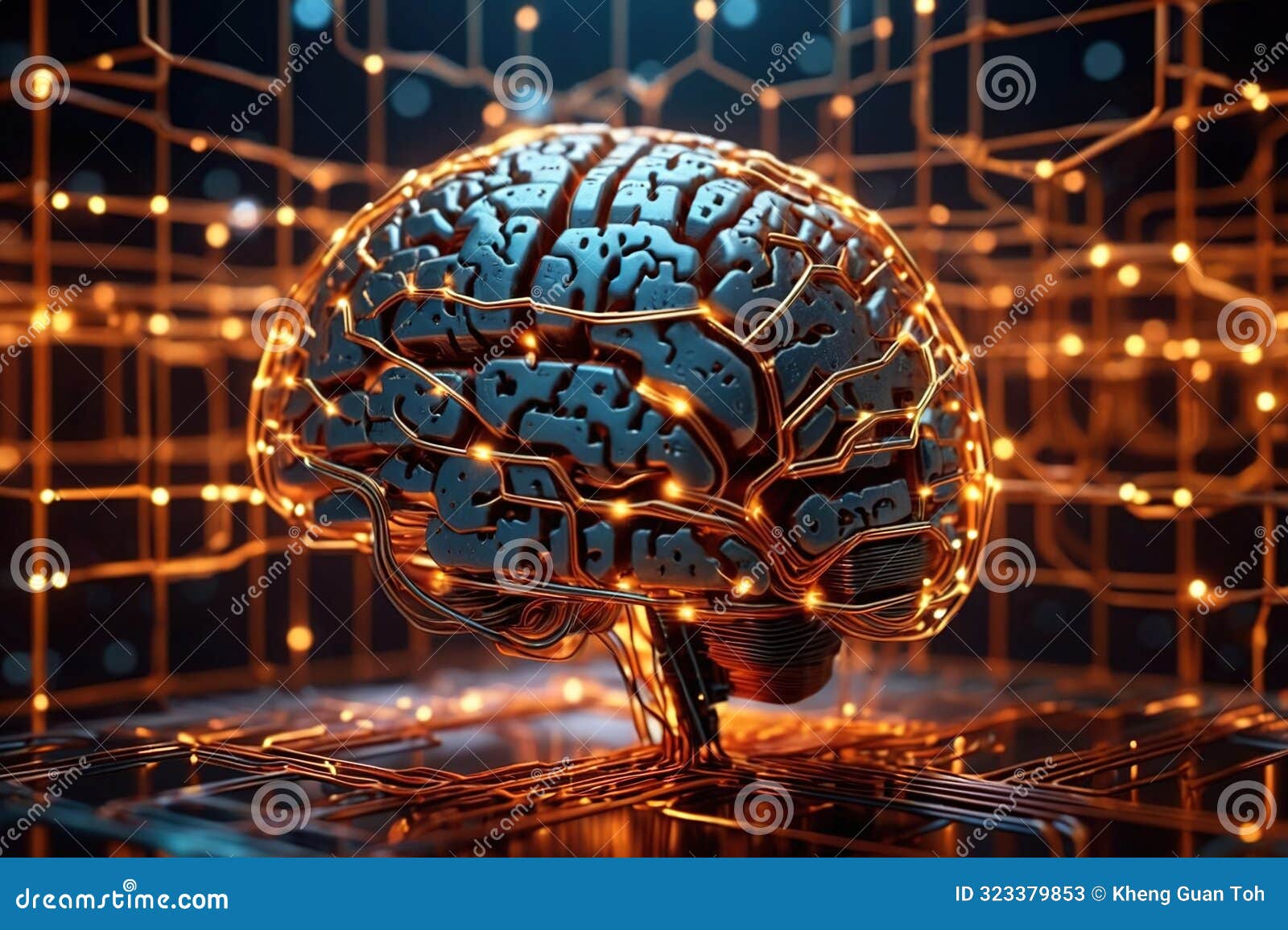 Machine Learning, Artificial Intelligence, AI, Deep Learning Blockchain Neural Network Concept ...