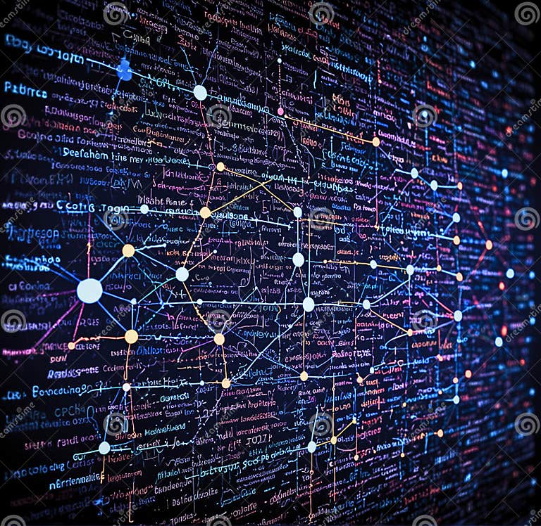 Machine Learning , Artificial Intelligence, Ai, Deep Learning Blockchain Neural Network Concept ...