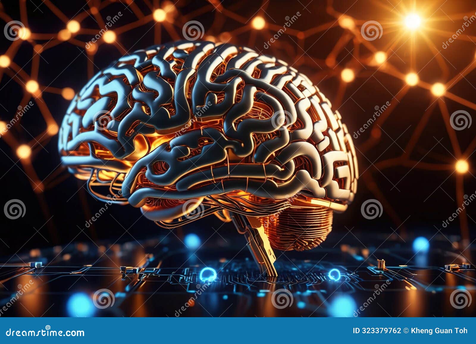 Machine Learning, Artificial Intelligence, AI, Deep Learning Blockchain Neural Network Concept ...