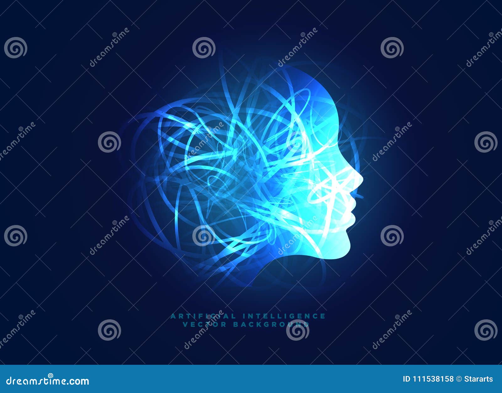 Machine Learning and Artificial Intelligence Concept Background Stock ...