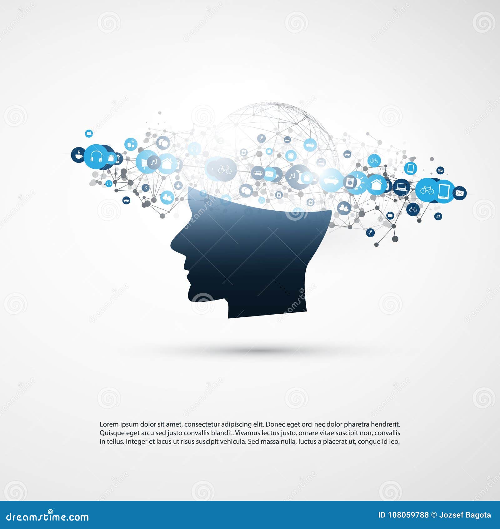 Machine Learning, Artificial Intelligence and Networks Design Concept ...