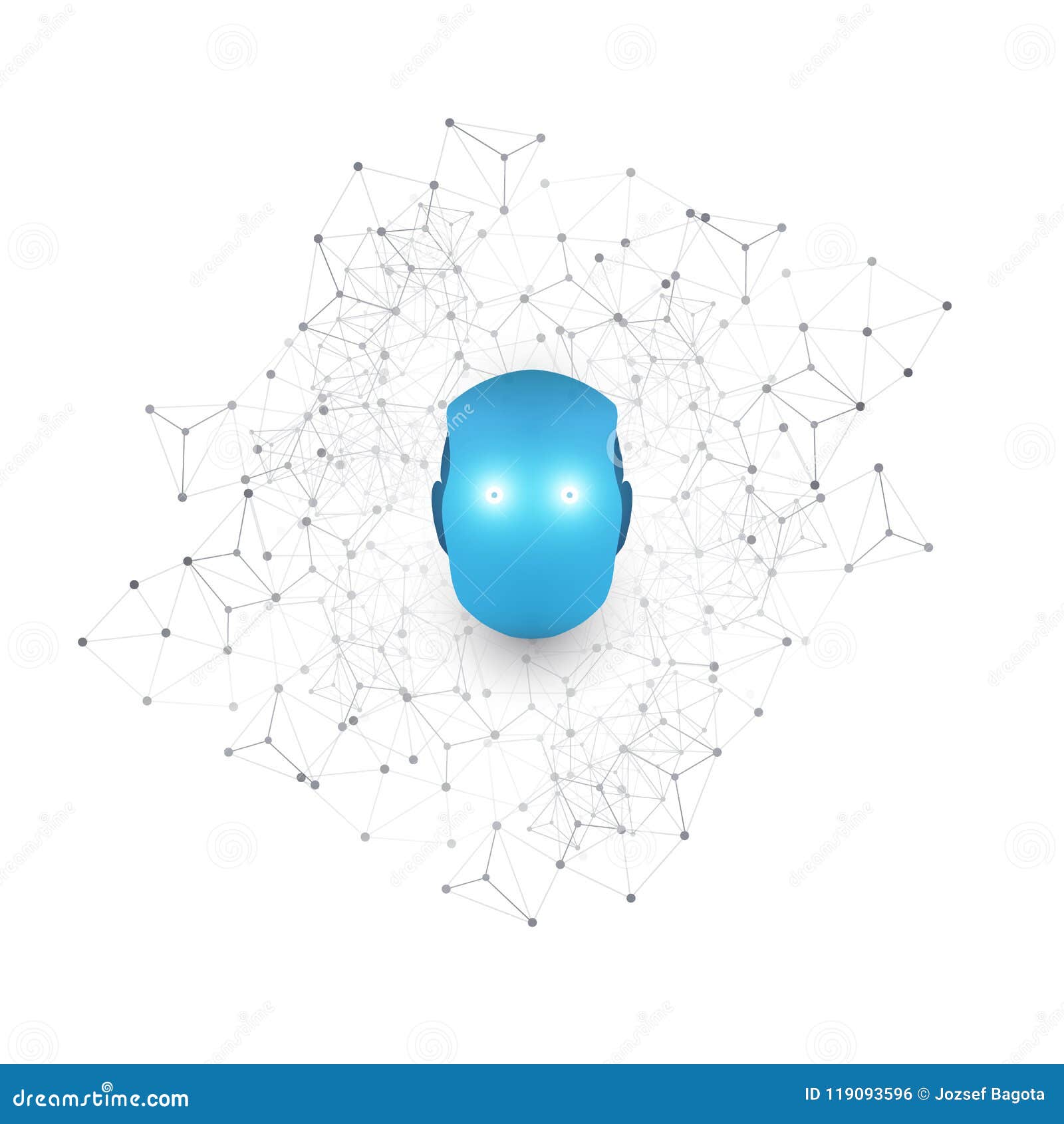 Machine Learning, Artificial Intelligence and Networks Design Concept ...