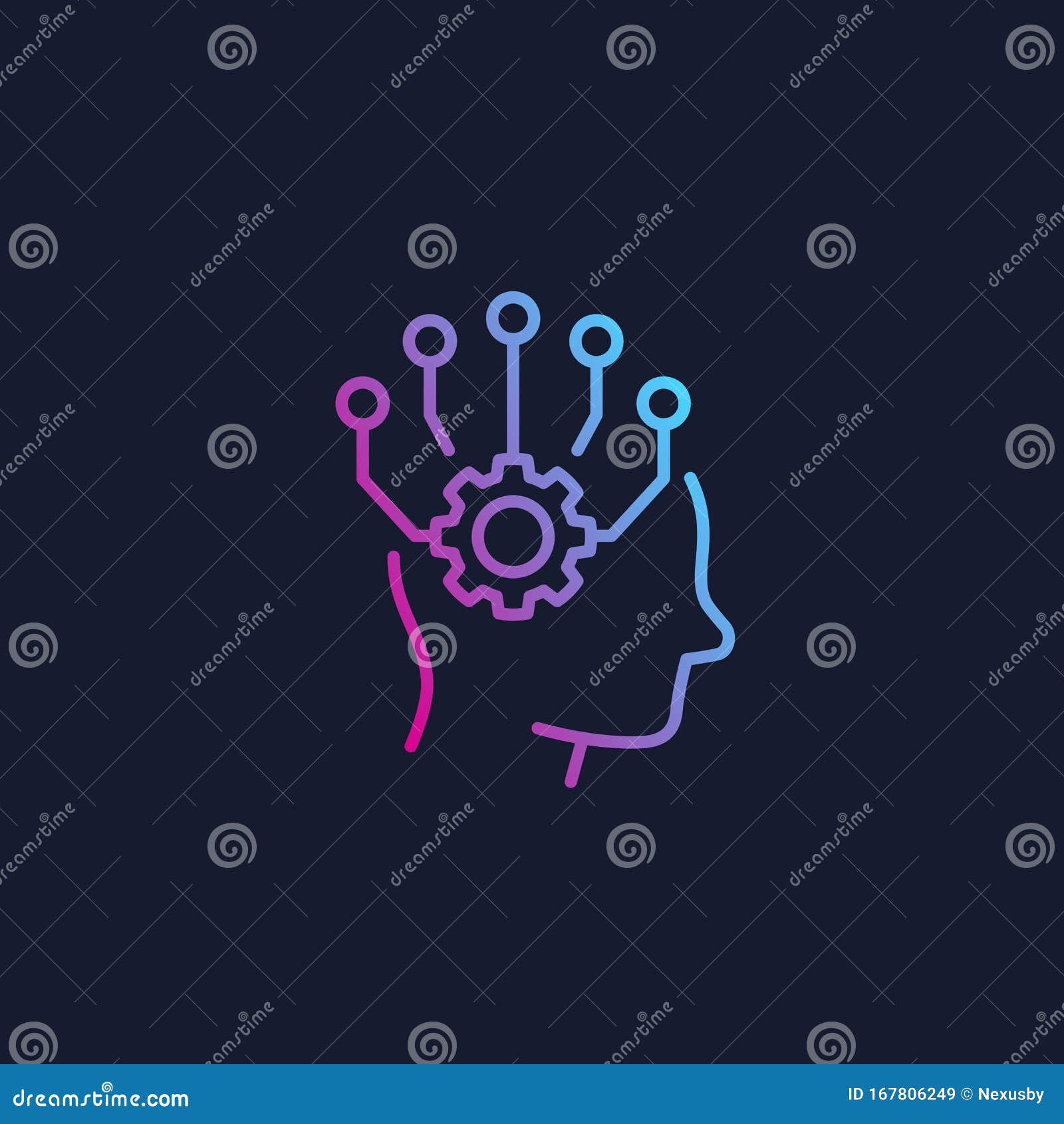 Machine Learning, Artificial Neural Network Icon Stock Vector ...