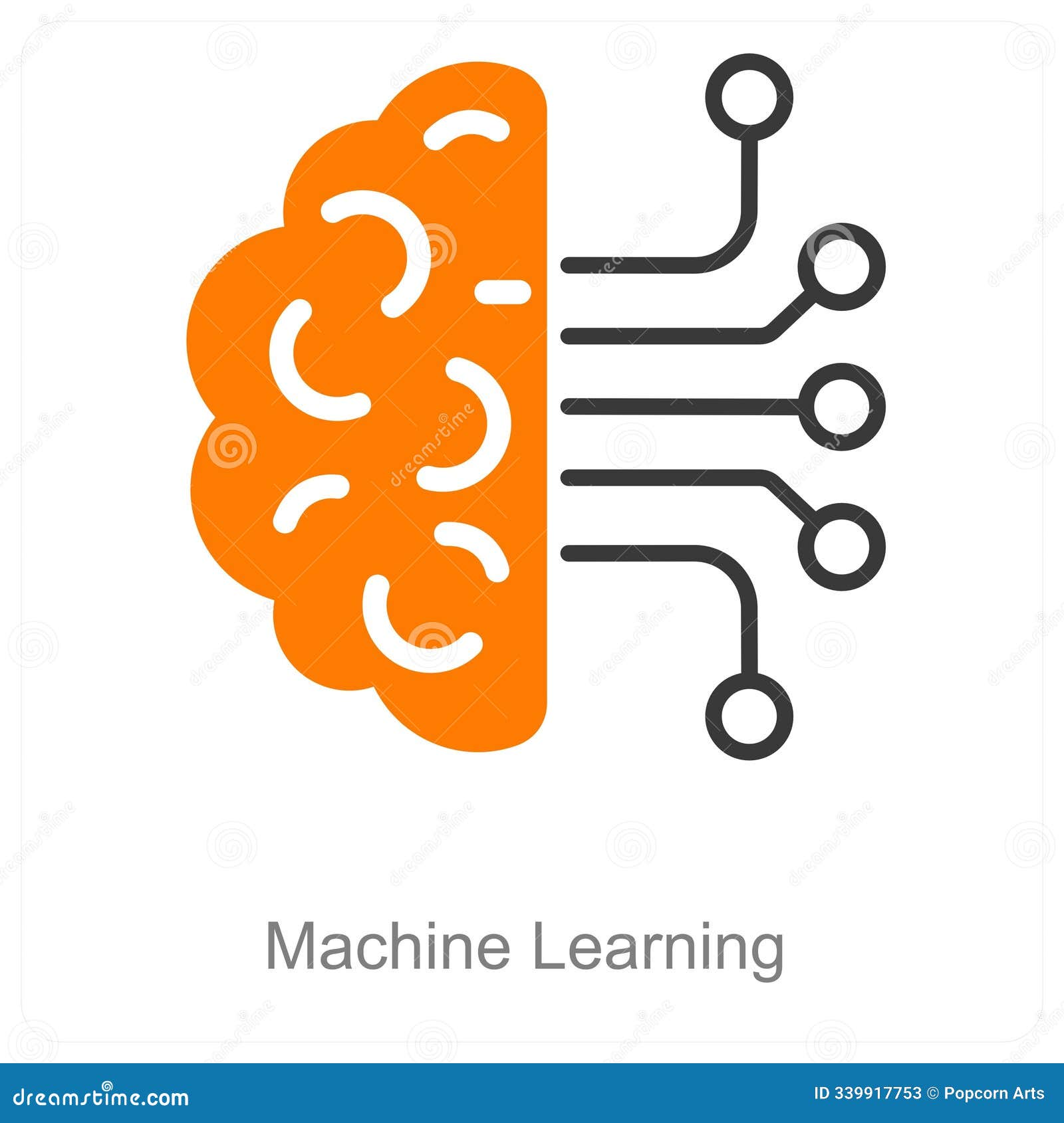Machine Learning stock illustration. Illustration of network - 339917753