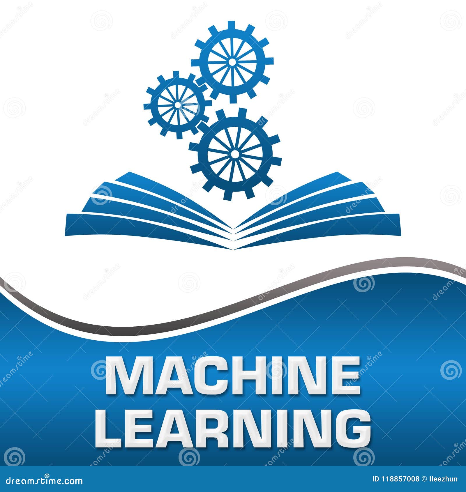 Machine Learning Blue Square Stock Illustration - Illustration of ...