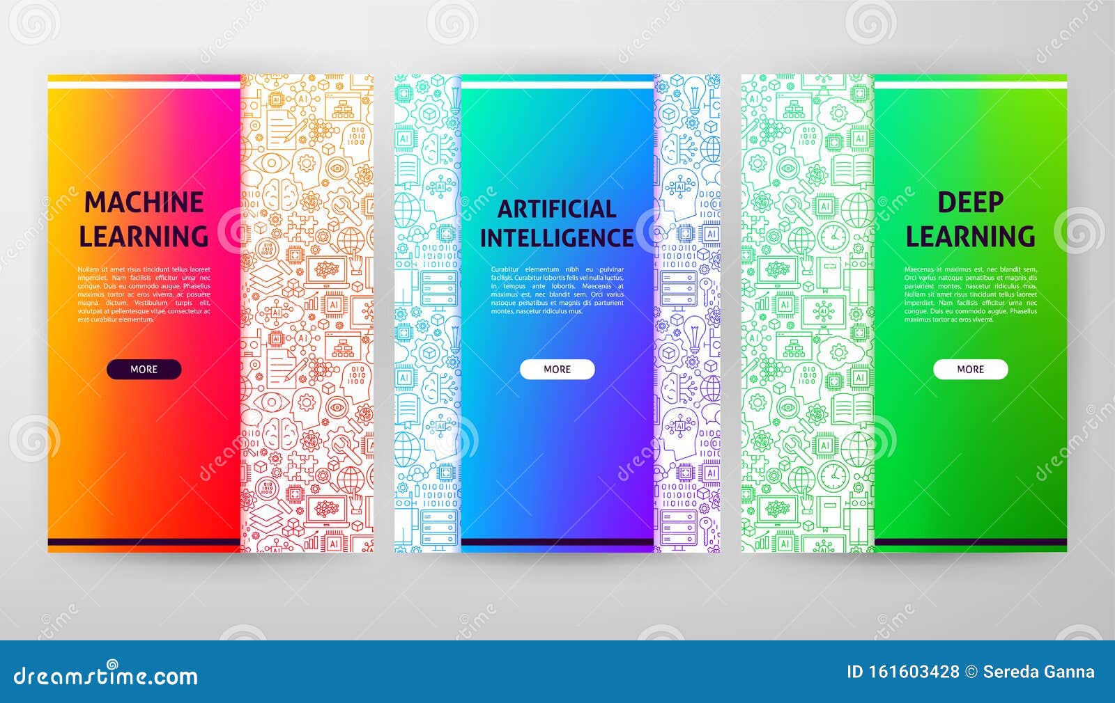 Machine Learning Brochure Web Design Stock Vector - Illustration of ...