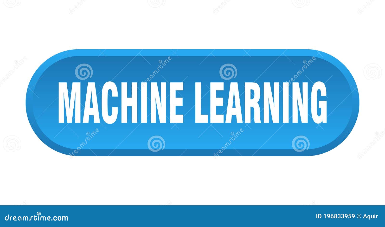 Machine learning button stock vector. Illustration of machine - 196833959