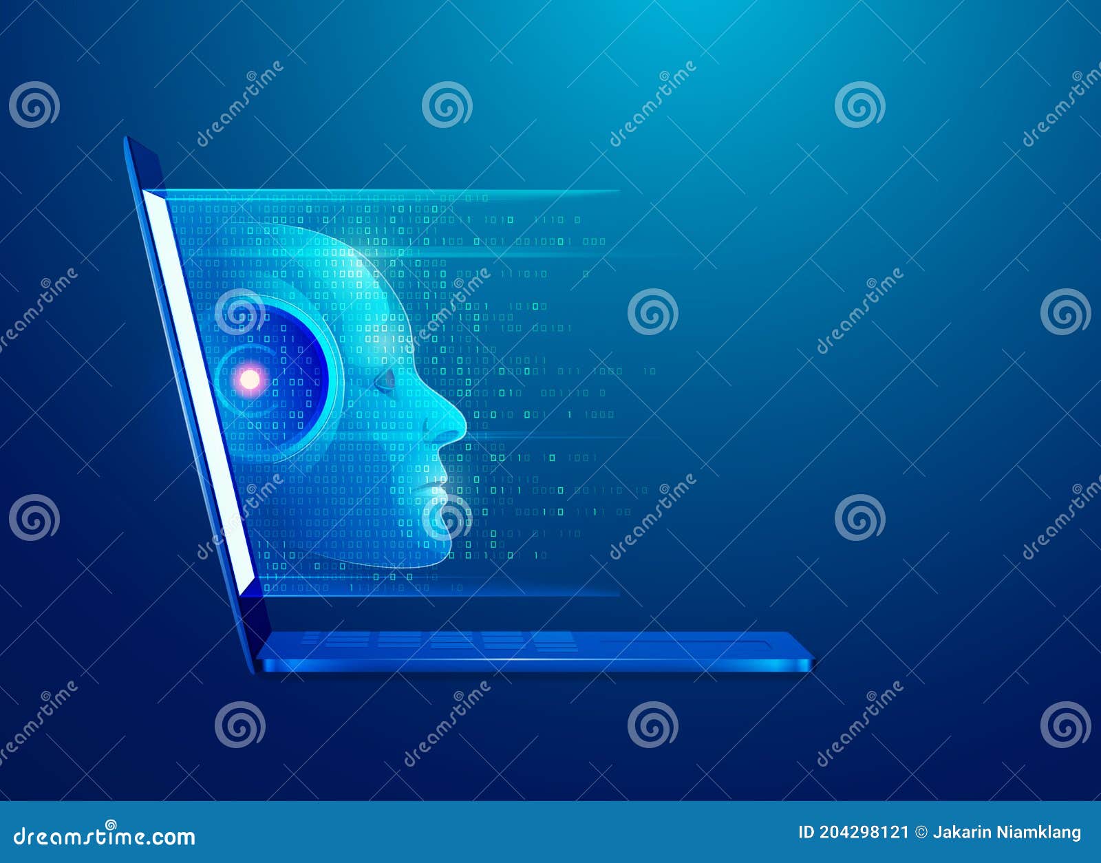 Machine Learning stock vector. Illustration of computer - 204298121