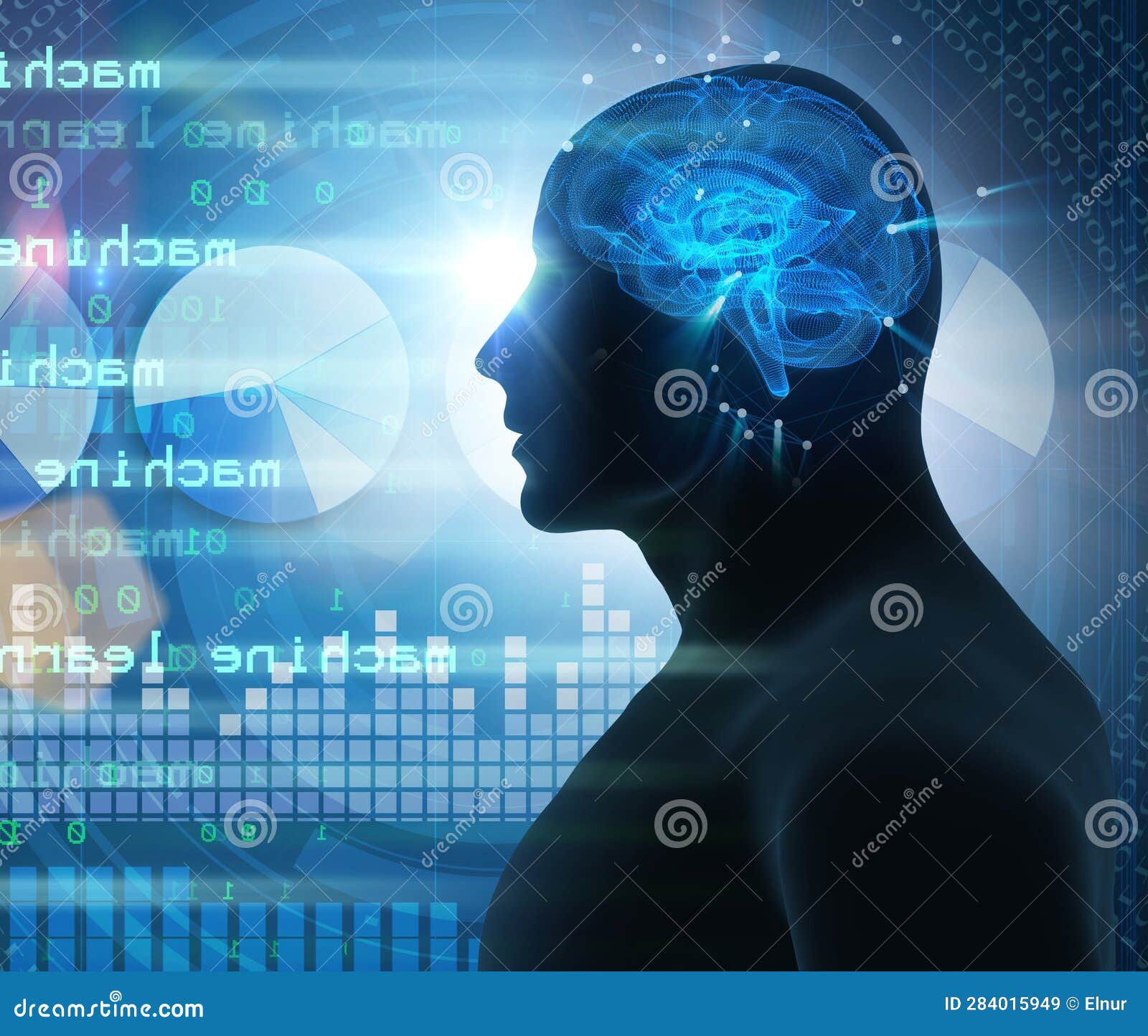 Machine Learning and Cognitive Computing - 3d Rendering Stock ...