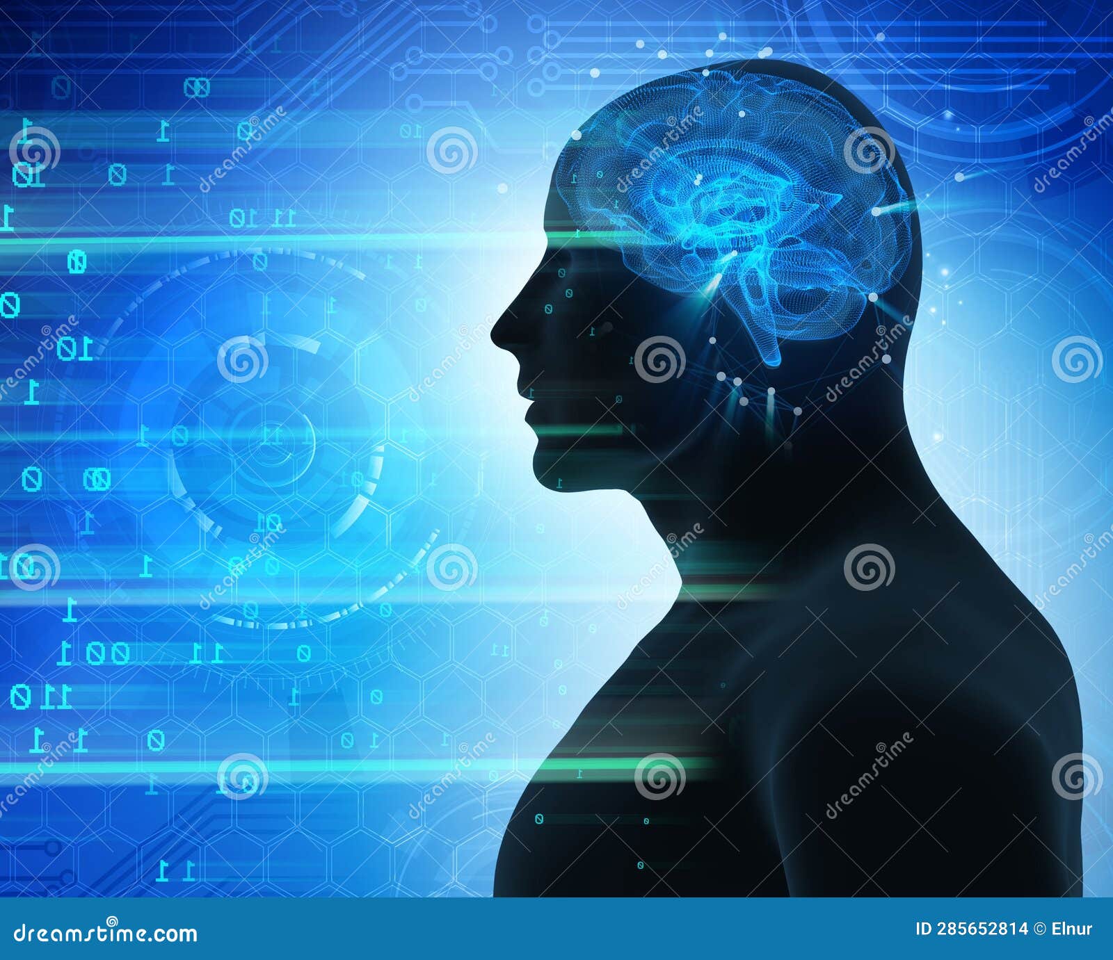 Machine Learning and Cognitive Computing - 3d Rendering Stock ...