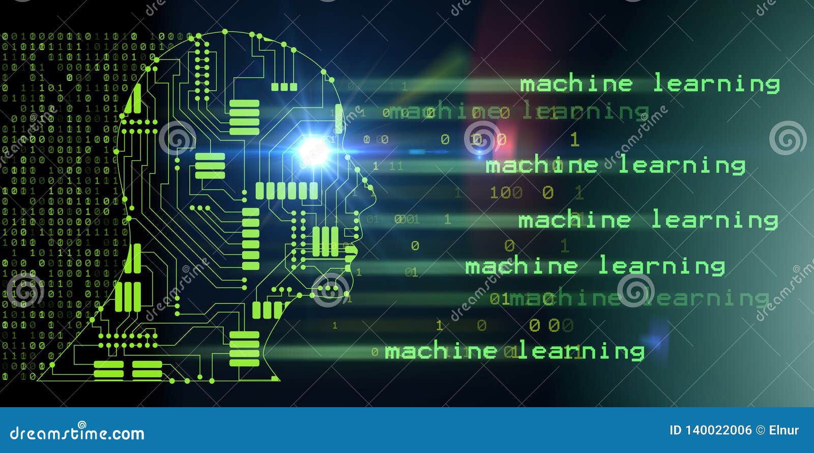 The Machine Learning and Cognitive Computing - 3d Rendering Stock ...