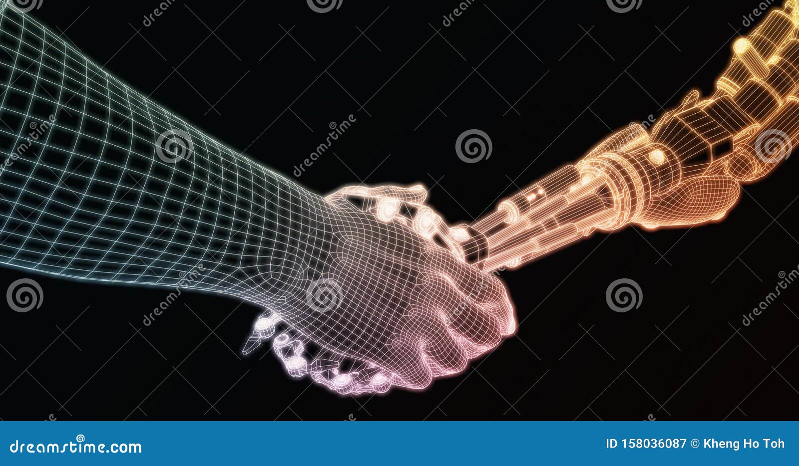 Machine Learning and Collaborating with Human Workforce Looping Stock ...