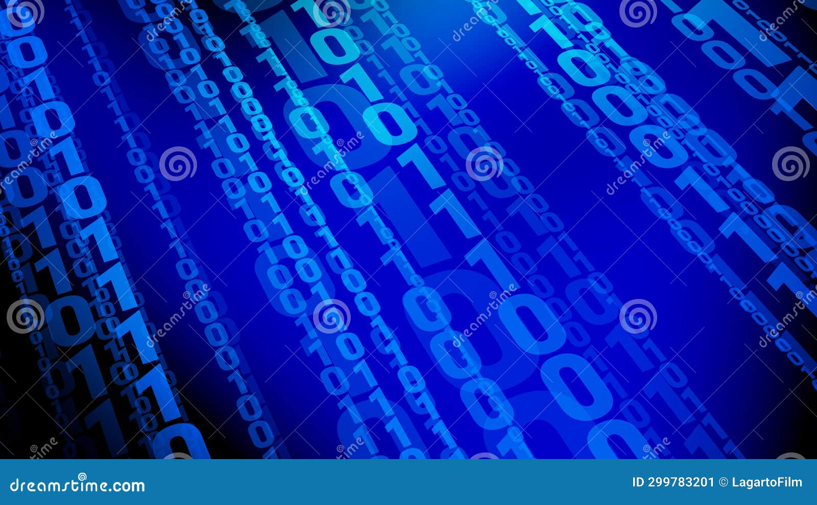 Code Your Way To Secure System with Binary Blue Background Perfect Backdrop for Technology ...