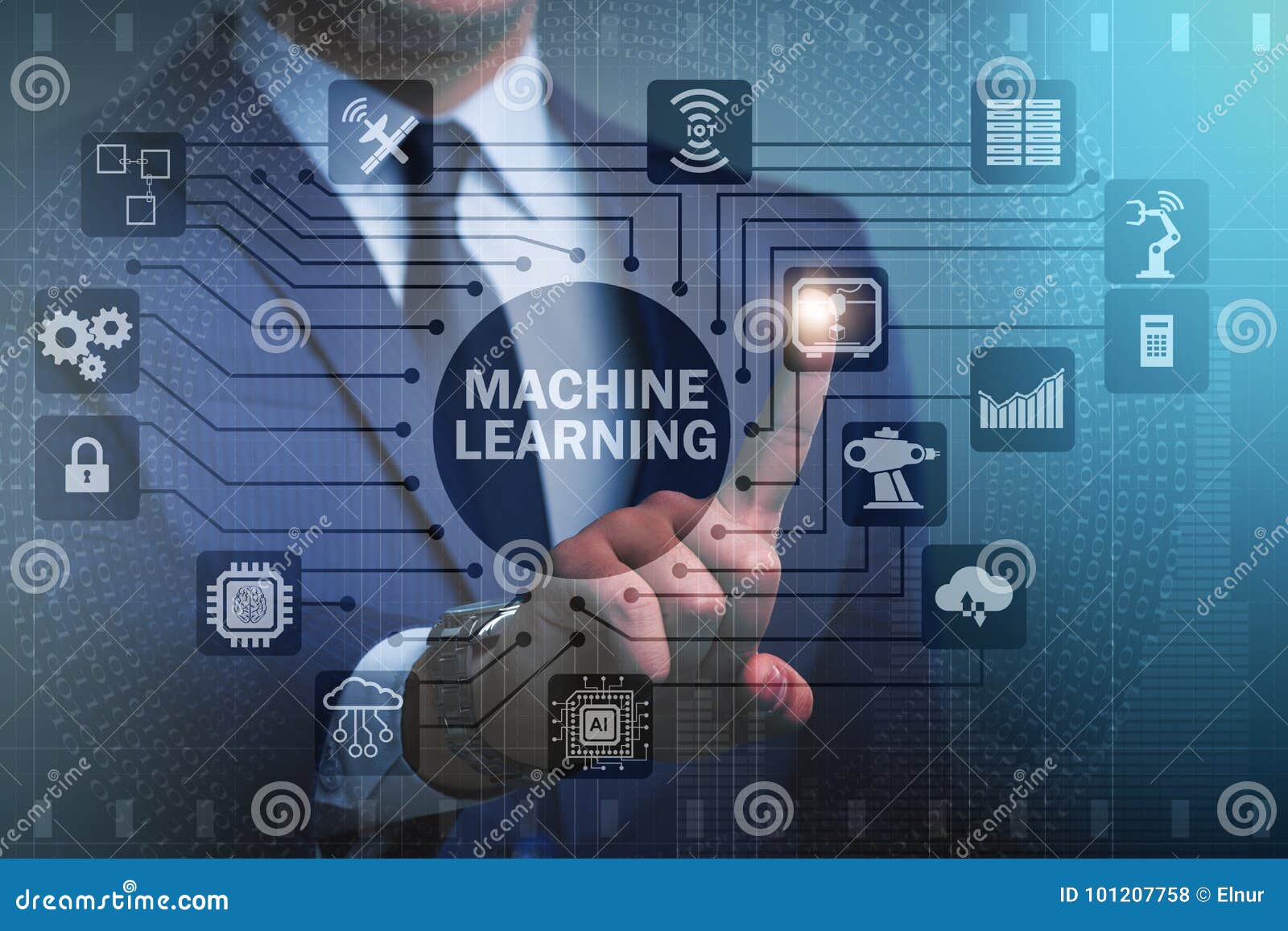 The Machine Learning Computing Concept of Modern it Technology Stock ...