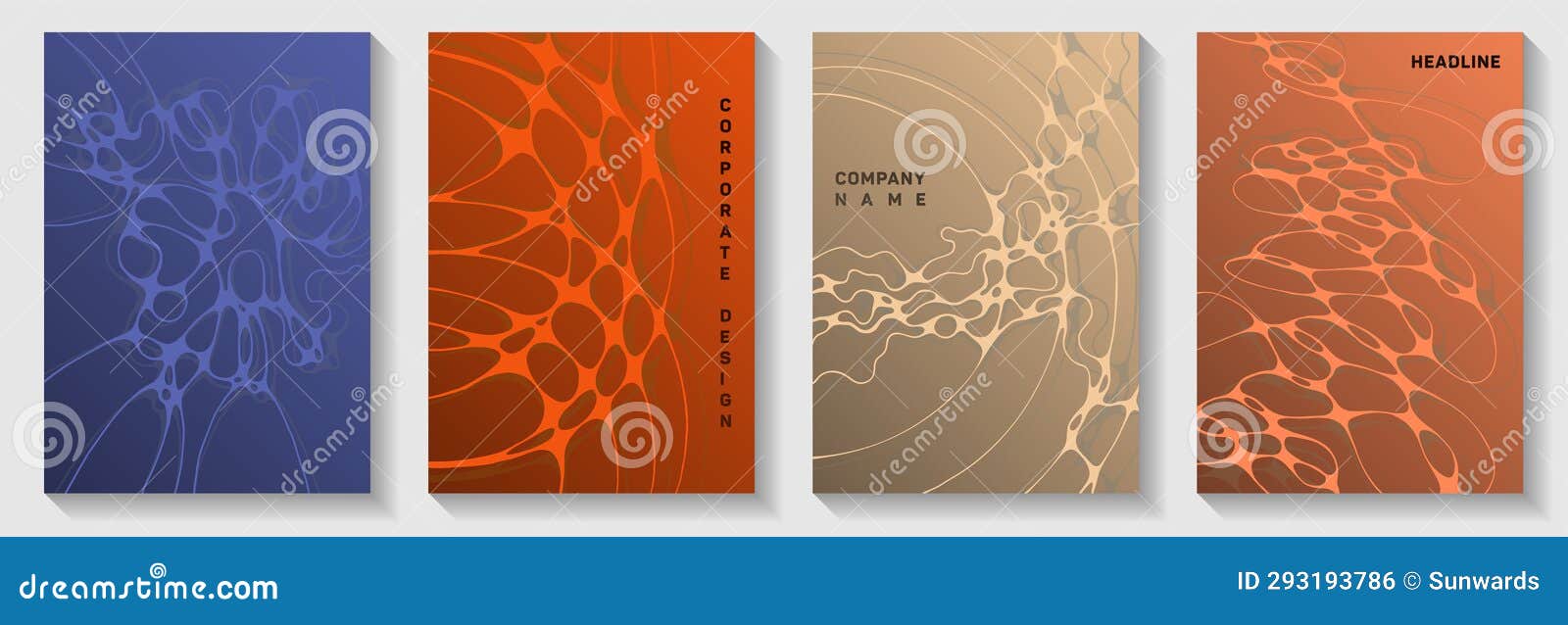 Machine Learning Concept Abstract Vector Covers. Flexible Curve Lines ...