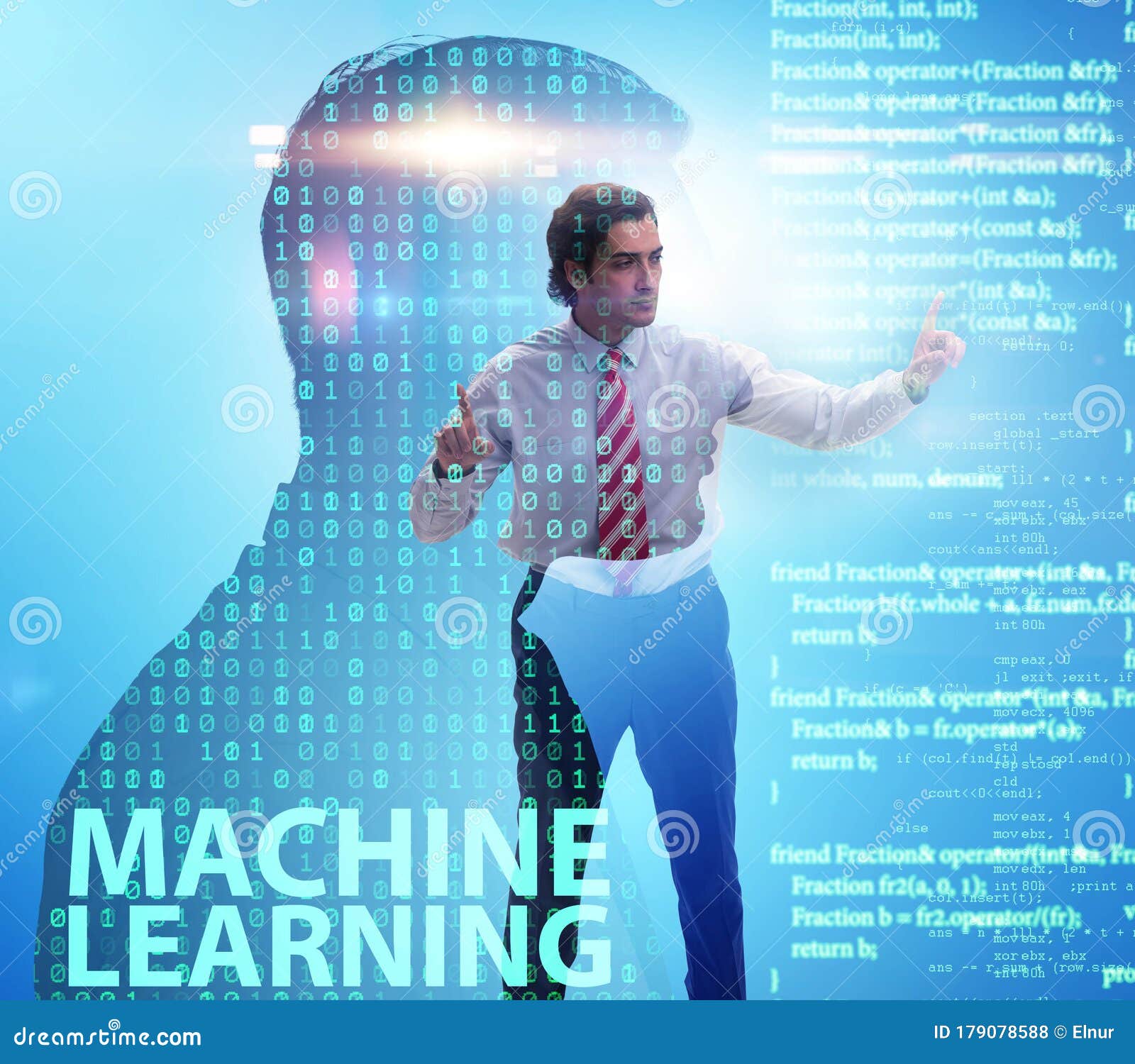 Machine Learning Concept As Modern Technology Stock Photo - Image of ...