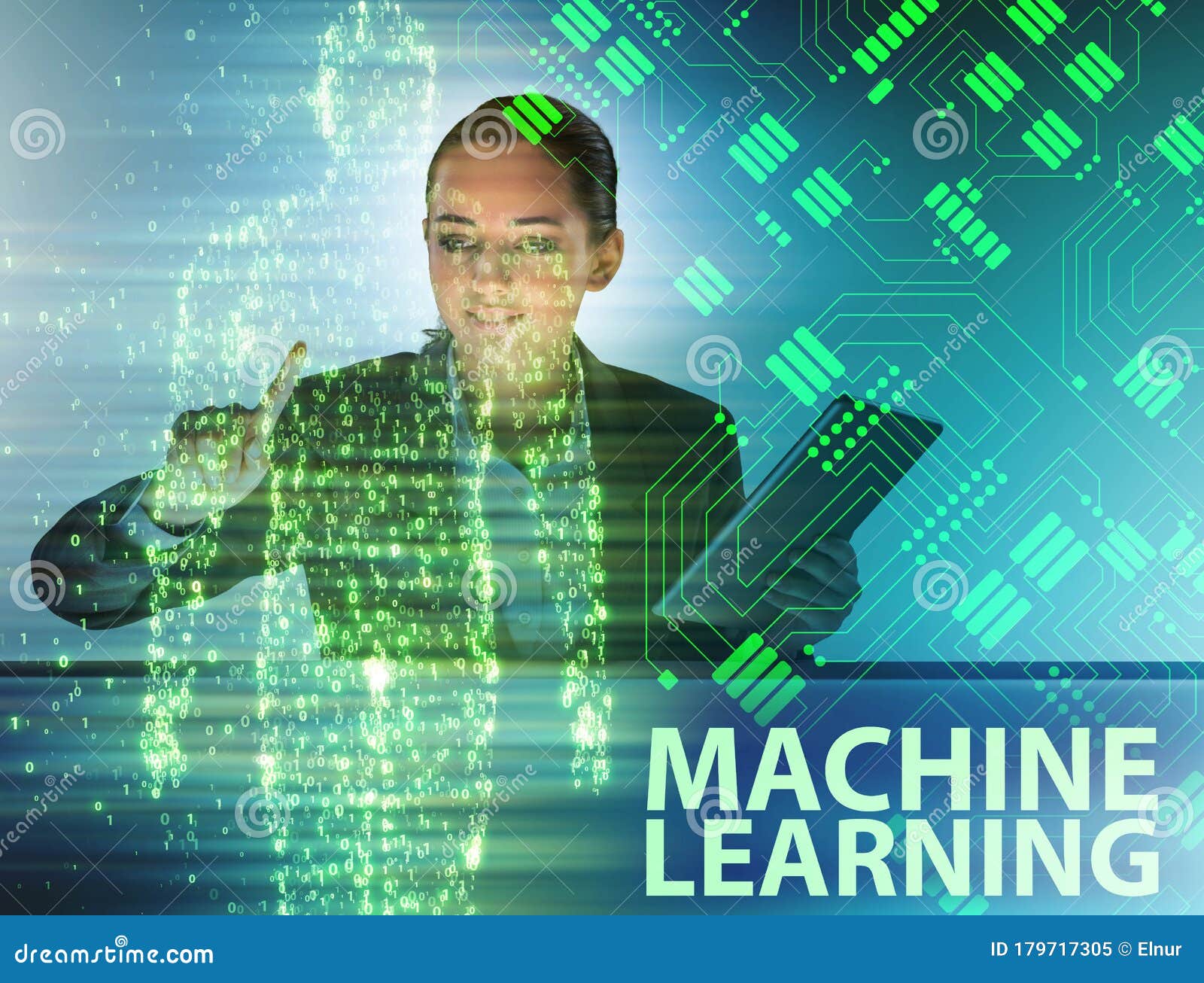 Machine Learning Concept As Modern Technology Stock Image - Image of ...