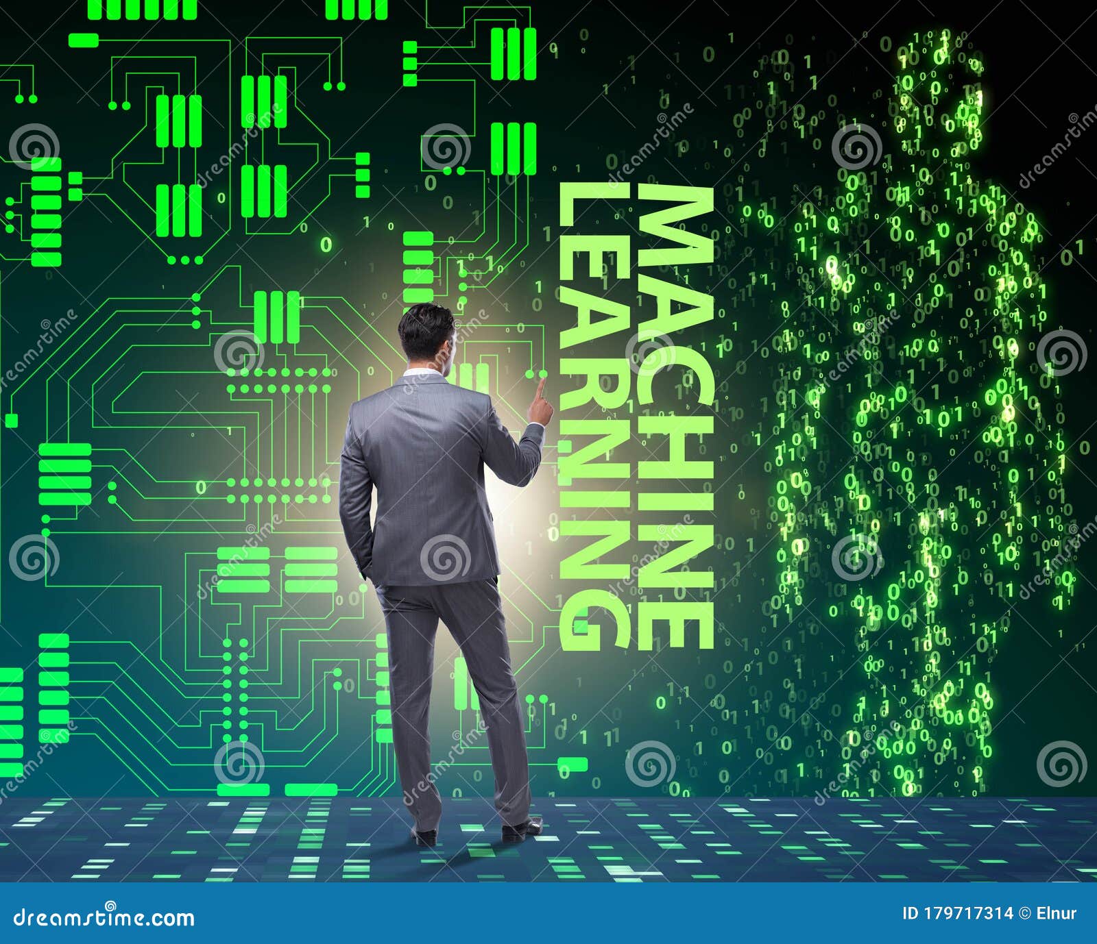 Machine Learning Concept As Modern Technology Stock Photo - Image of ...