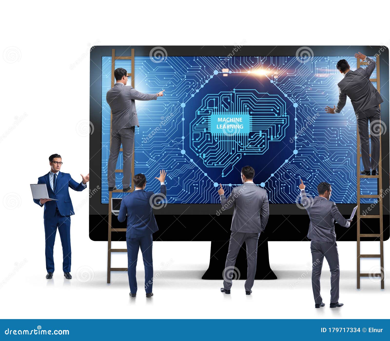 Machine Learning Concept As Modern Technology Stock Photo - Image of ...