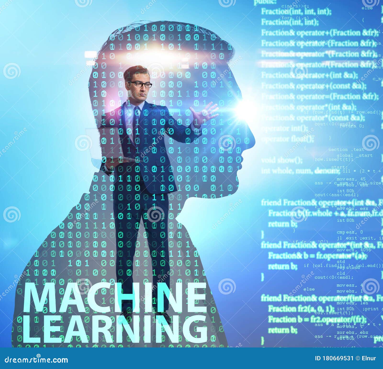 Machine Learning Concept As Modern Technology Stock Image - Image of ...