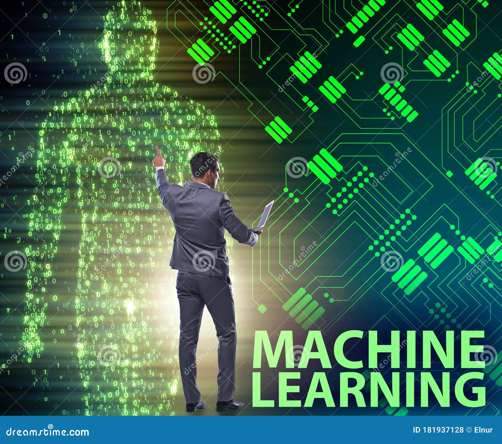 Machine Learning Concept As Modern Technology Stock Photo - Image of ...