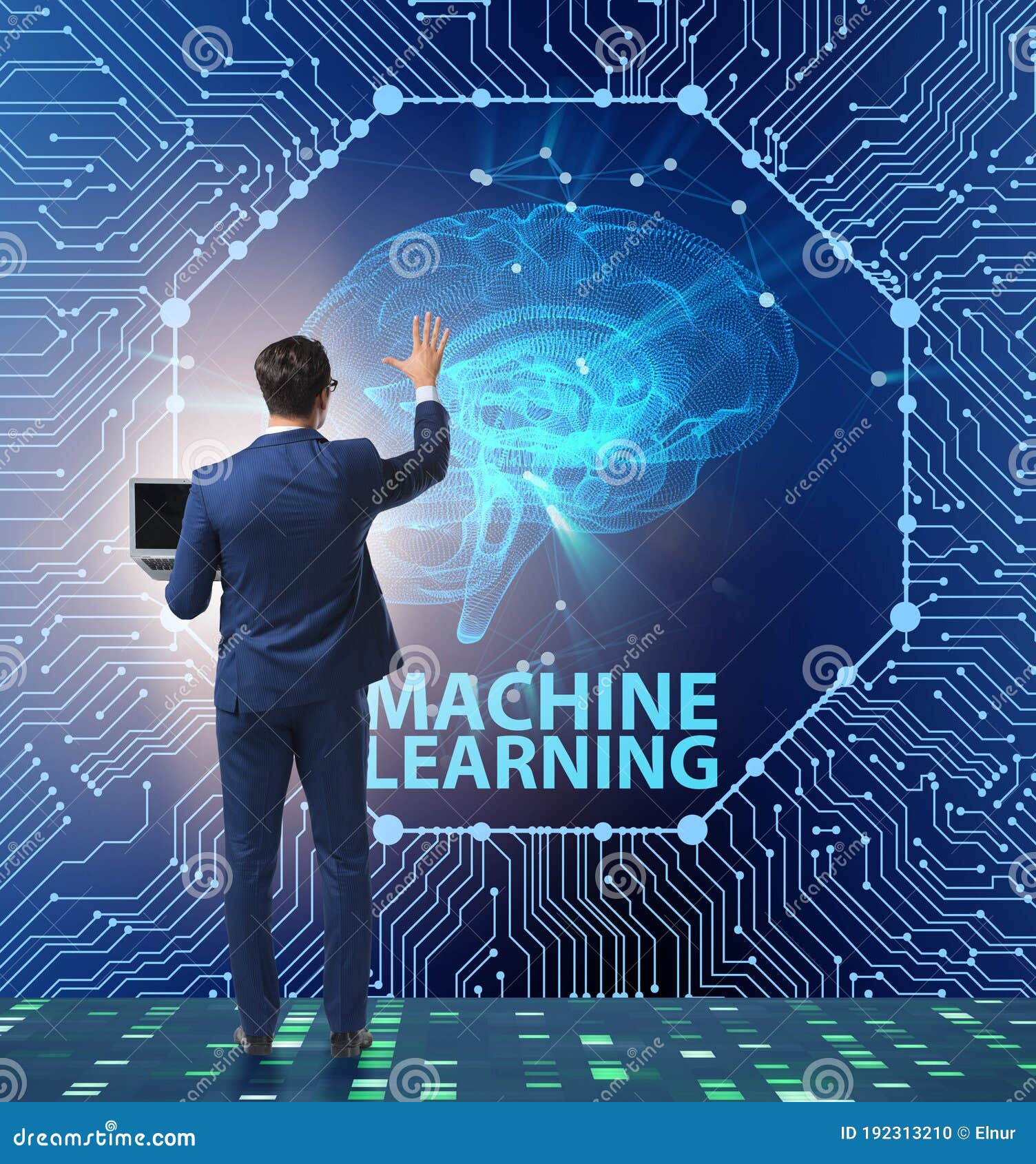 Machine Learning Concept As Modern Technology Stock Photo - Image of ...