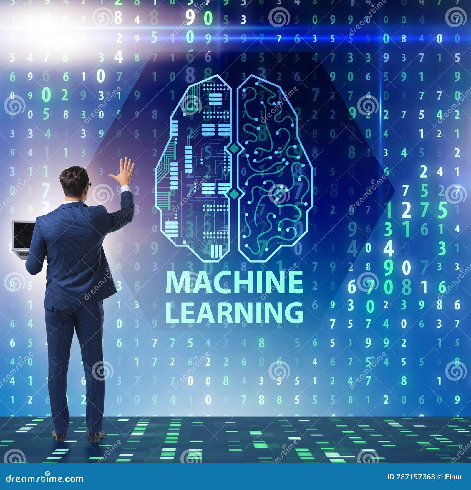 Machine Learning Concept As Modern Technology Stock Image - Image of ...