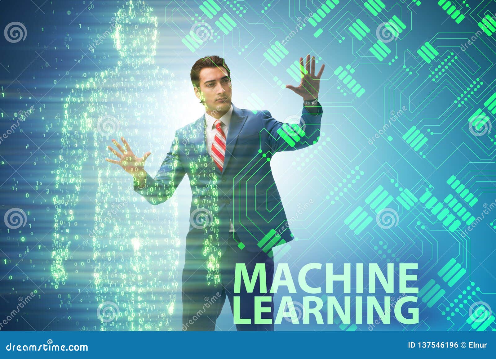 The Machine Learning Concept As Modern Technology Stock Photo - Image ...
