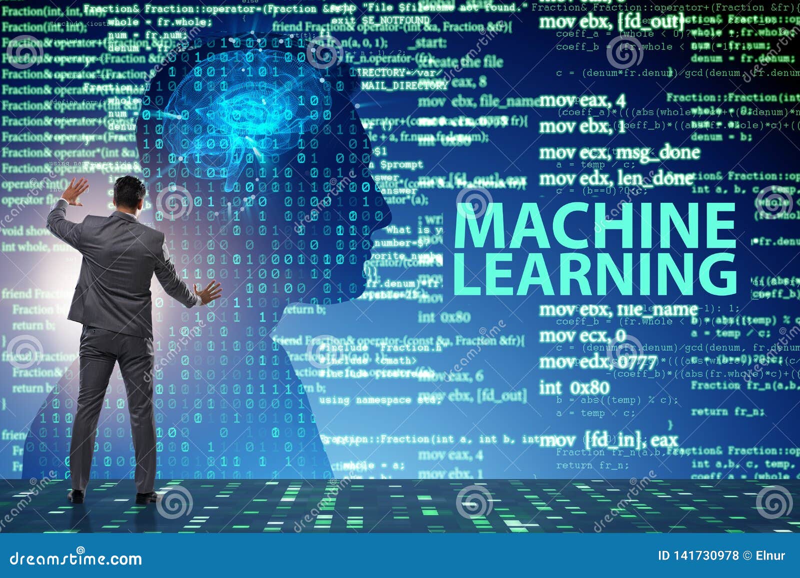 The Machine Learning Concept As Modern Technology Stock Photo - Image ...