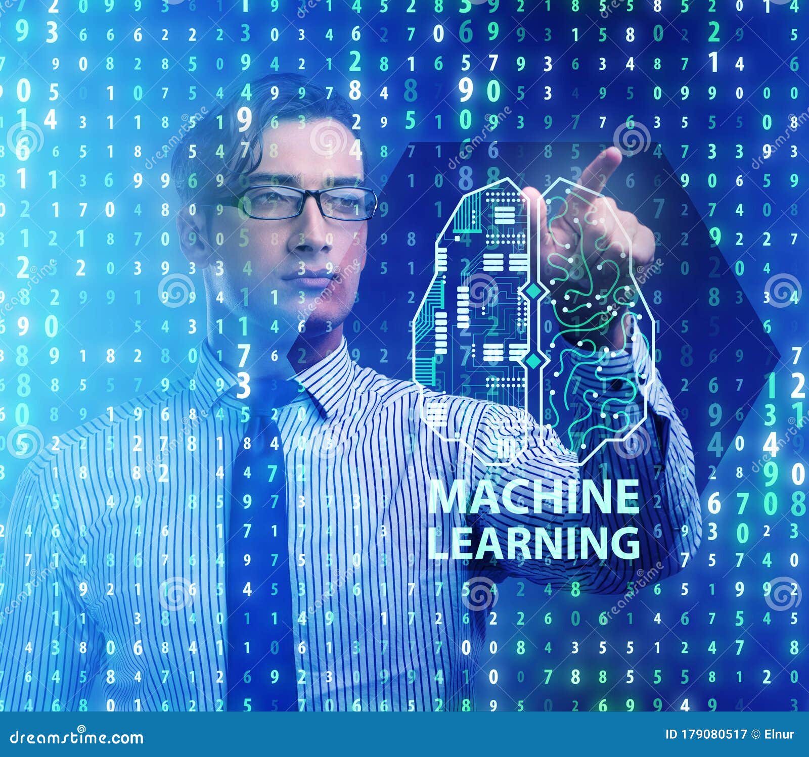 Machine Learning Concept As Modern Technology Stock Image - Image of ...