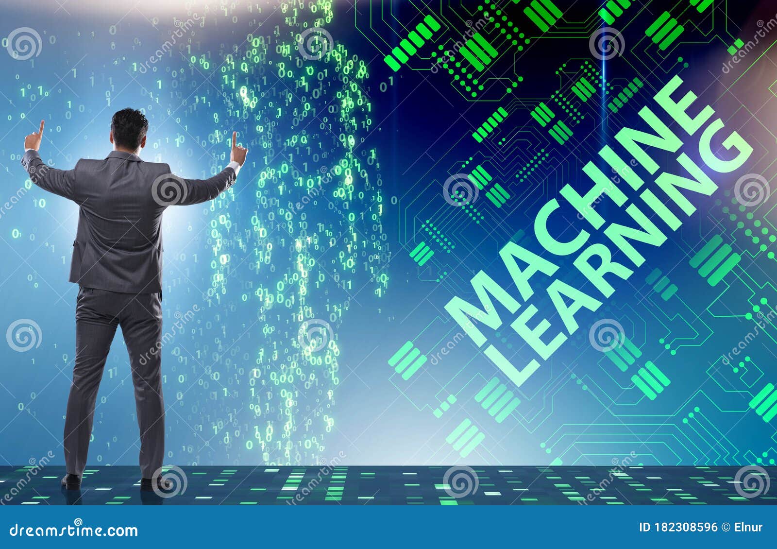 Machine Learning Concept As Modern Technology Stock Photo - Image of ...
