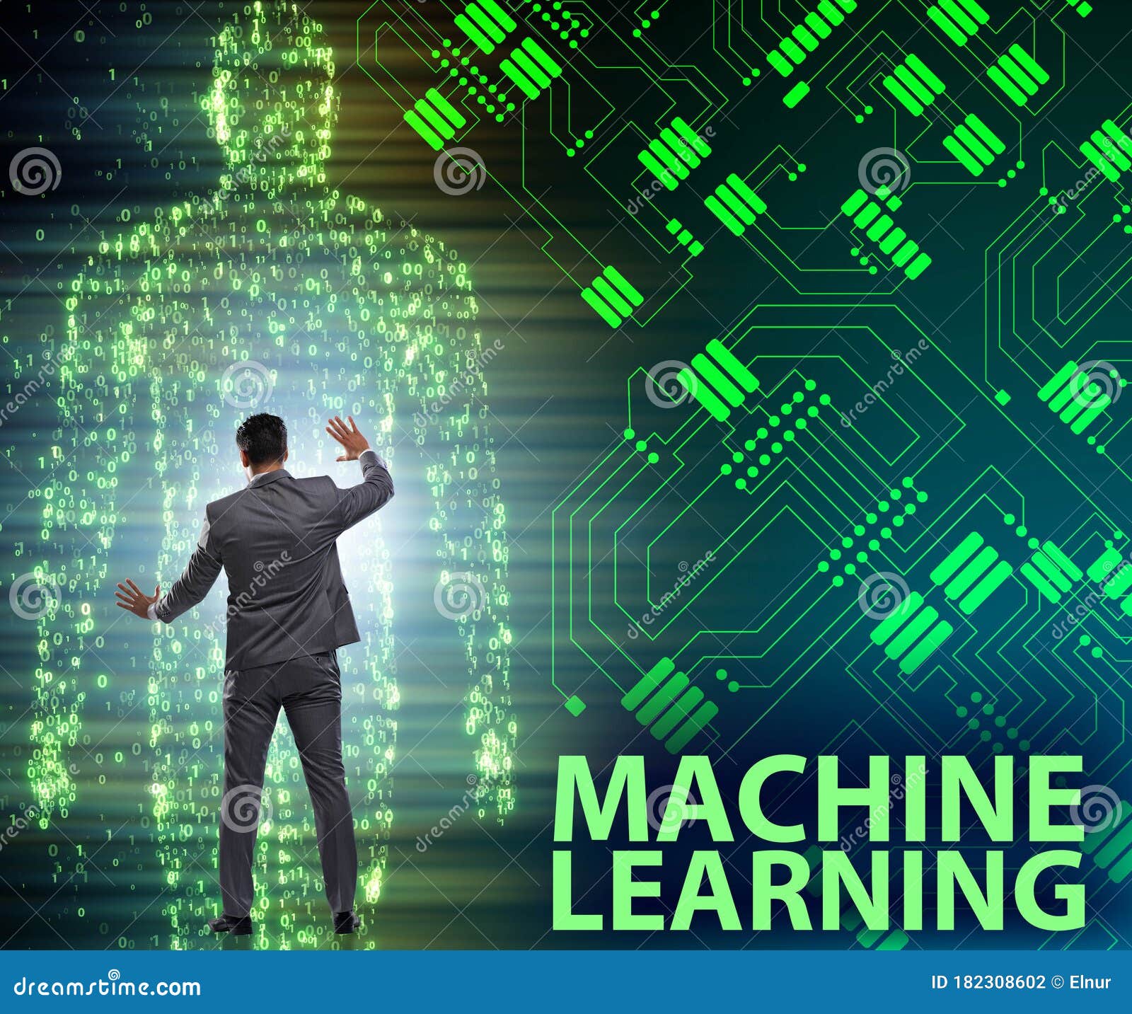 Machine Learning Concept As Modern Technology Stock Photo - Image of ...